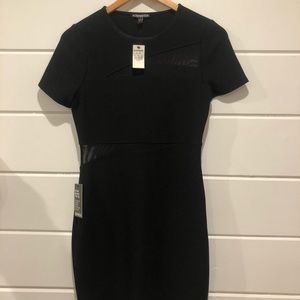 Express | Dresses | Express Fitted Back Mini Dress With Mesh Detail ...